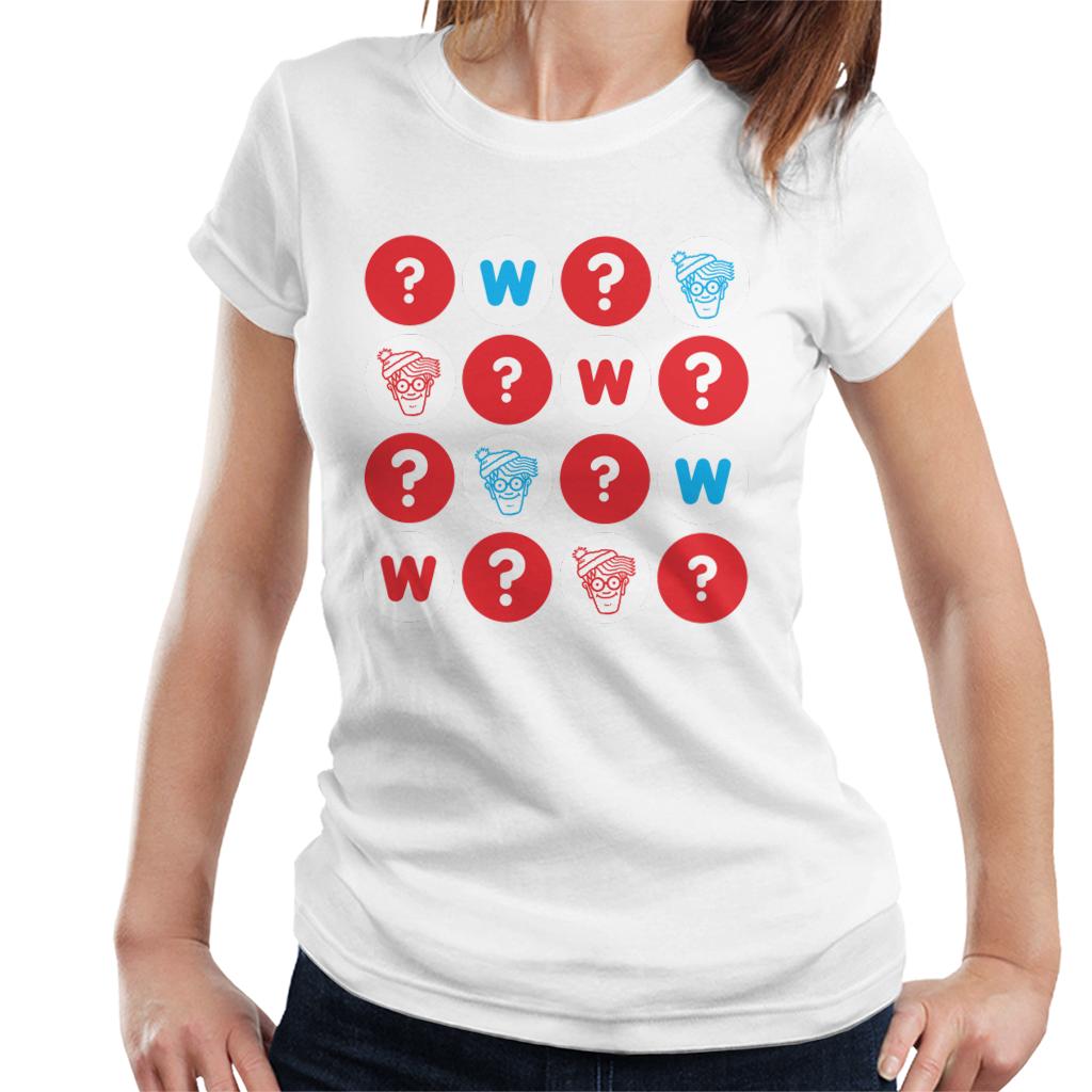 WHERE'S WALLY CHARACTER Heads And Question Marks Women's T-Shirt £9.95 ...
